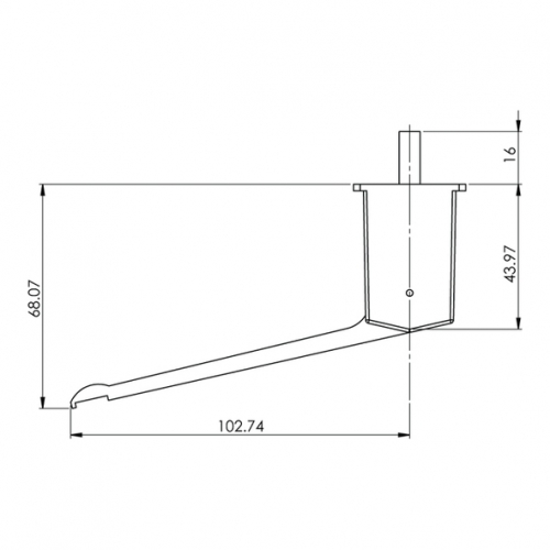 524592 • Satin Aluminium • Left Hand • Push Paddle Handle With Cam Plug ...