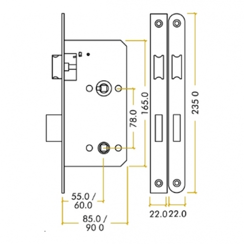 Zoo Hardware DIN Standard Bathroom Locks