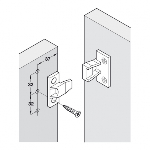 262.50.313 • Straight Push On Set • Black • Keku Clips
