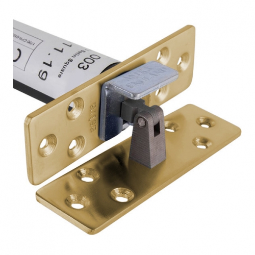 AST4003SBS • Square Plate • Satin Brass • Astra Concealed Door Closer