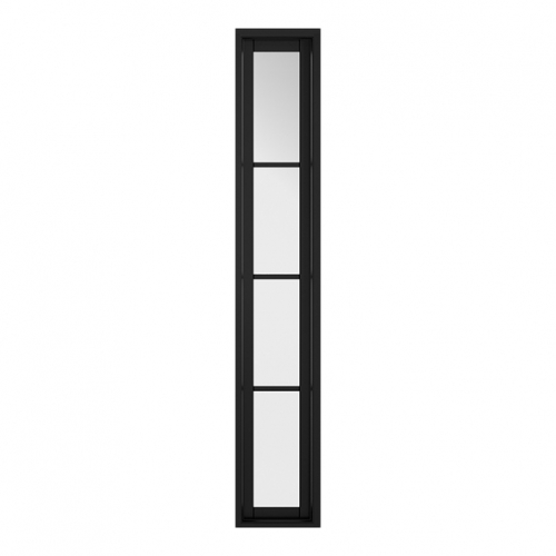 LPD Internal Prefinished Black Soho Demi Panels [Clear Glass]