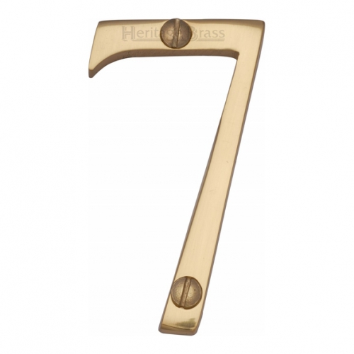 Heritage Brass C1560 Polished Brass Face Fixing 76mm Numerals