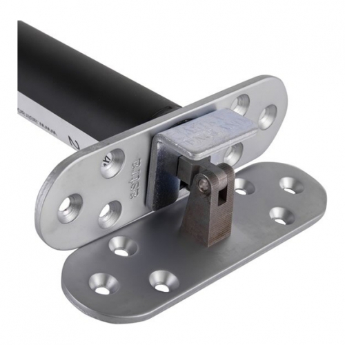 AST4003SFR • Radiused Plate • Satin Chrome • Astra Concealed Door Closer